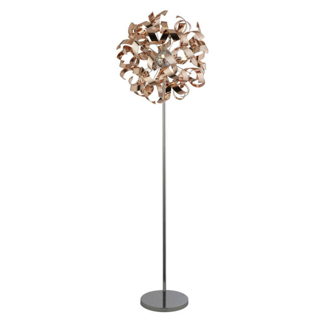 Sputnik Ribbon Floor Lamp - Copper Effect - The Lighting Collection by ...
