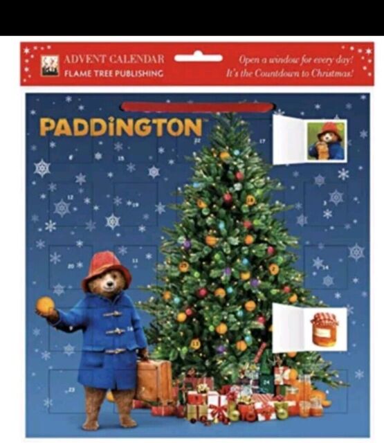 Paddington Bear Christmas Tree Advent Calendar Kids Stickers Month To ...