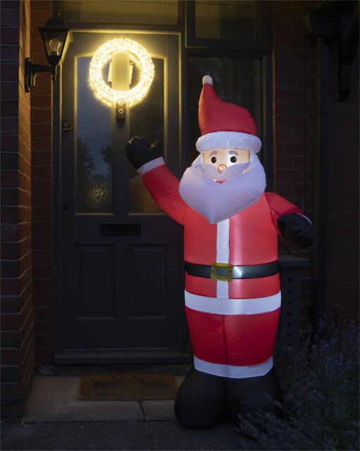Inflatable Father Christmas - Santa Claus With Led Lights - Height by ...