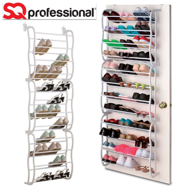 24 Pair Over Door Hanging Shoe Rack 12 Tier Shelf Organiser Storage by ...