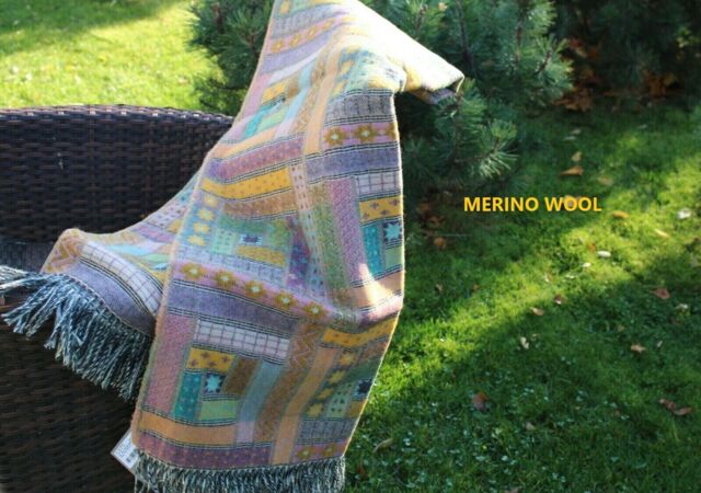 Natural Wool Blanket Bedspread 100% Merino Sheep Wool Sofa Throw Eco by ...