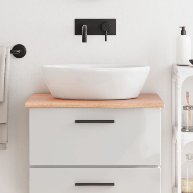 Bathroom Countertop Vanity Top Wash Basin Worktop Treated Solid Wood by ...