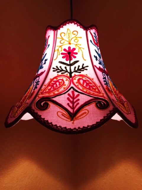 Vintage Retro Ceiling Light Lamp Shade Fabric Lamp Ceiling E27 Socket ...