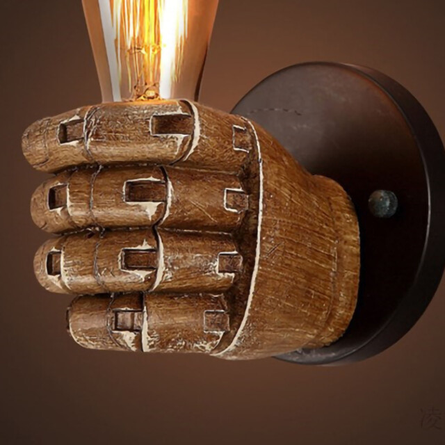 Wall Lamp Grip Hand Light Sconce Indoor Decoration Iron Art For Home by ...