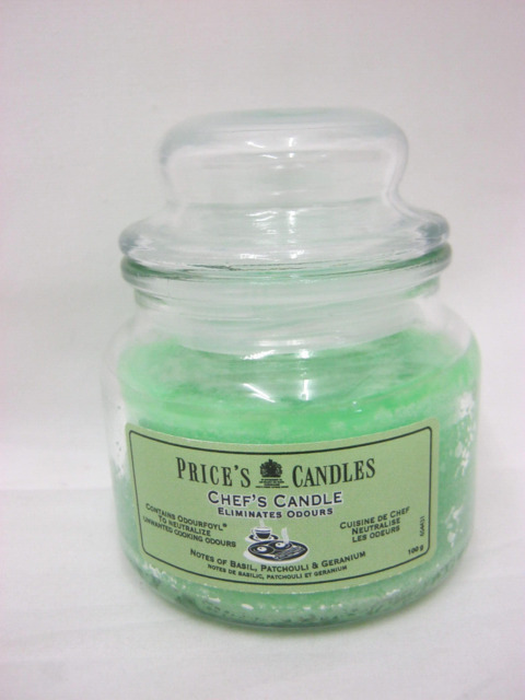 Prices Chef Wax Scented Chefs Candle Eliminates Cooks Odours Glass Jar ...
