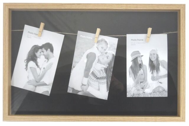 Black Natural Wood Triple Peg Frame by eBay | ufurnish.com