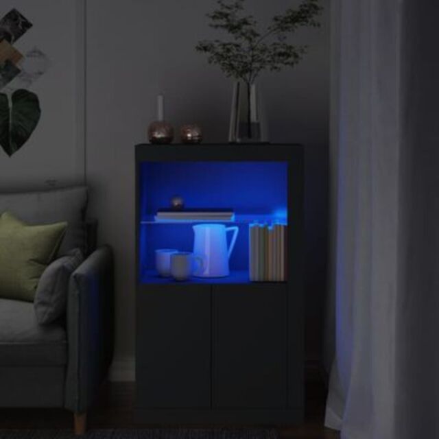 Led Side Cabinet Home Storage Display Sideboard Cupboard Rgb Led by ...