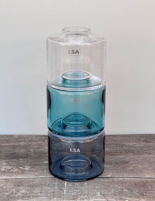 Lsa Blue Stacking Vases, 3 Pieces by eBay | ufurnish.com