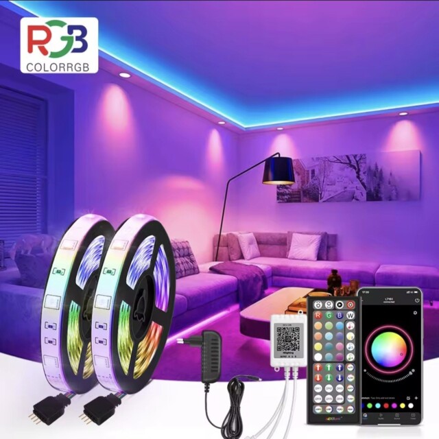 20m Rgb Led Strip Light Music Sync Color Changing With 44 Key Remote by ...