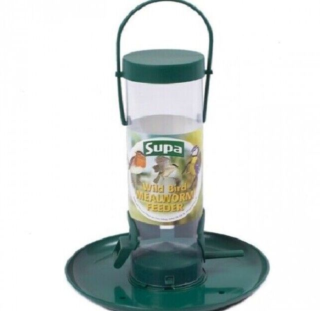 "8"" Mealworm Feeder Wild Garden Bird Dried Meal Worms Holder Tray Bp ...