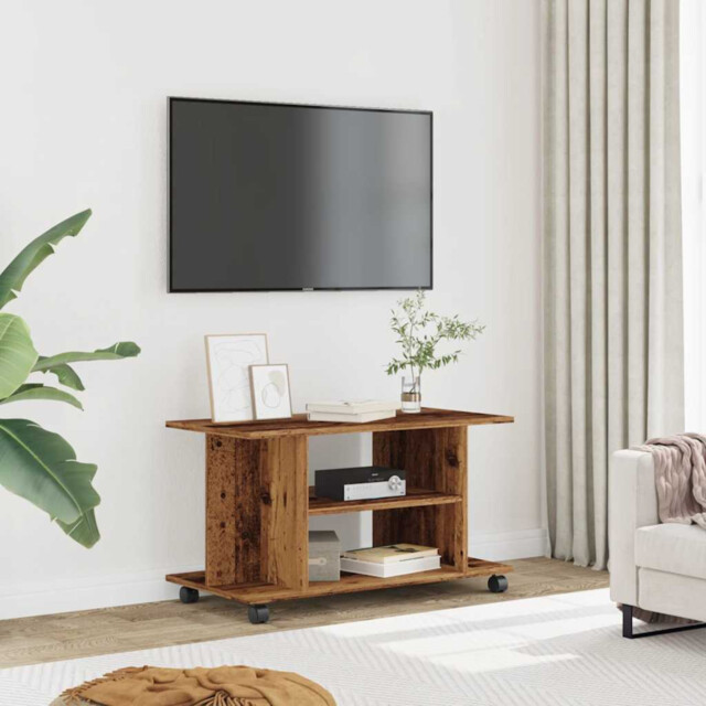 Tv Cabinet With Lockable Castors, Media Entertainment Television by ...