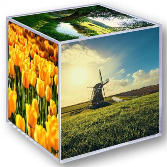 Acrylic Photo Cube For 6 Photographs - Large - 3.54x3.54x3.54 Inches by ...