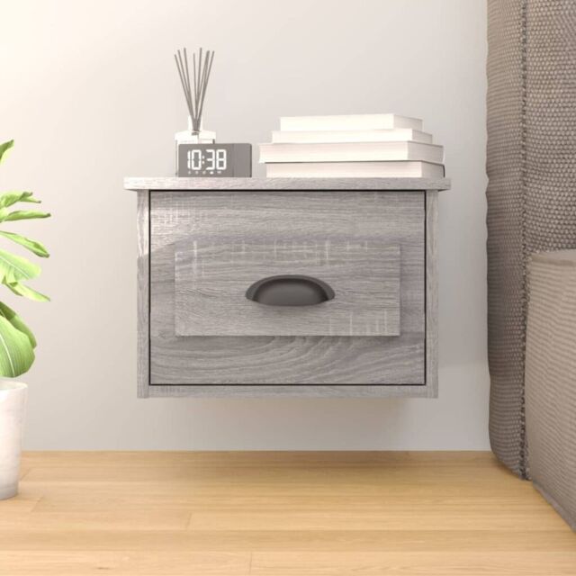 Wall-mounted Bedside Cabinets Floating Nightstand Bedroom Side Table by ...