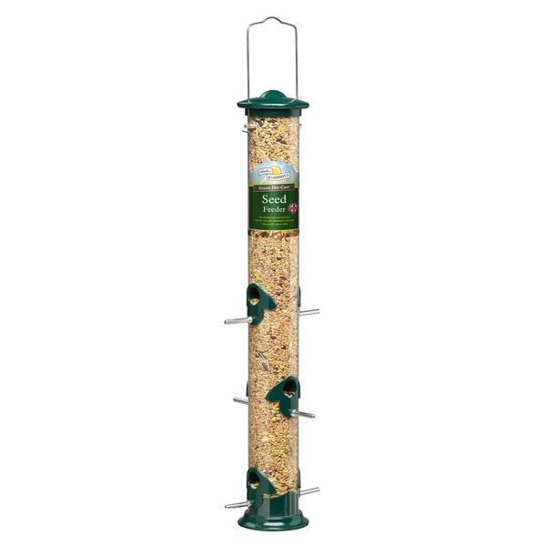 Harrisons Wild Bird Green Die Cast Seed Feeder Weatherproof Garden by ...