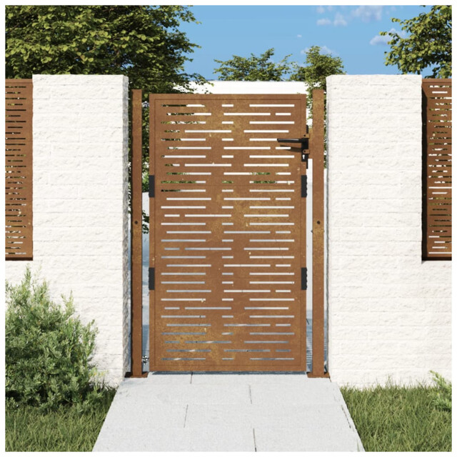 Rusty Corten Steel Garden Gate 105x130 Cm With Lockable System, by eBay ...