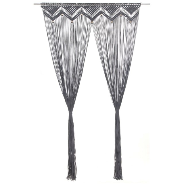 Macrame Curtain 140x240 Cm Cotton Shade Drape Blind Set Multi Colours ...