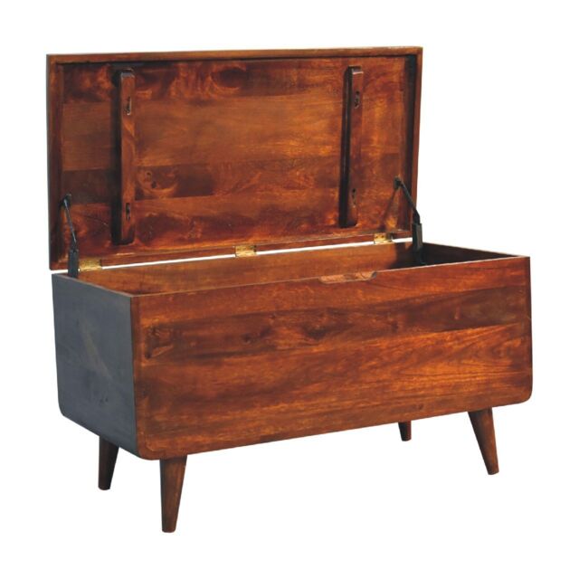 Curved Chestnut Blanket Box by eBay | ufurnish.com