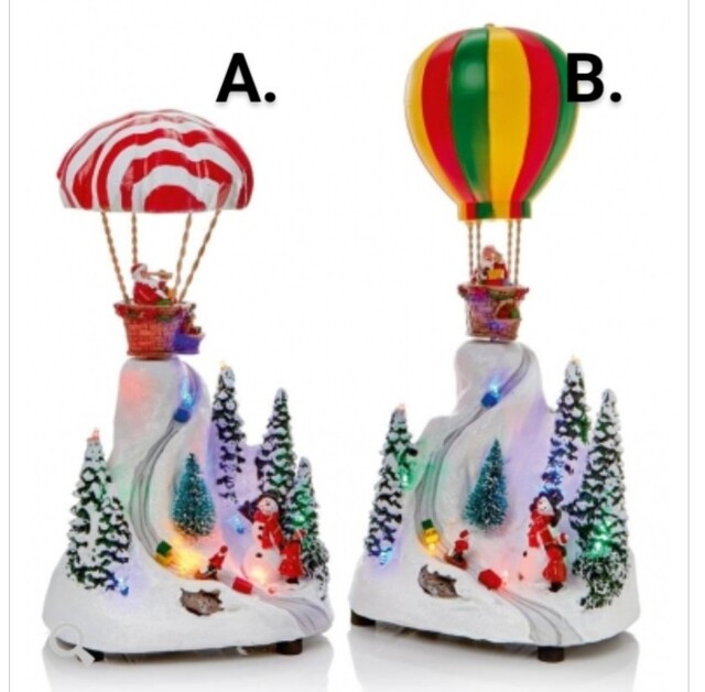 Premier Led Musical Animated Balloon Christmas Winter Scene 35/31cm by ...