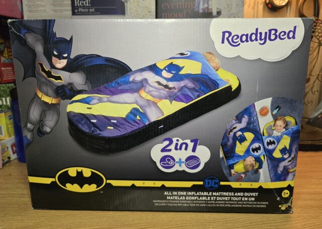 Batman Junior Readybed 2 In 1 Kids Sleeping Bag Inflatable Air Bed by ...
