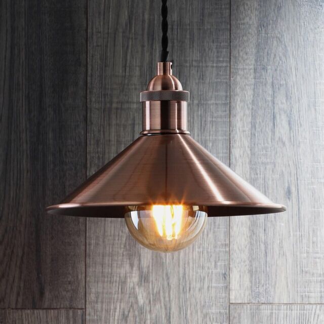 Antique Copper Pendant Lamp Shade 236mm Rigel Modern Ceiling Light by ...