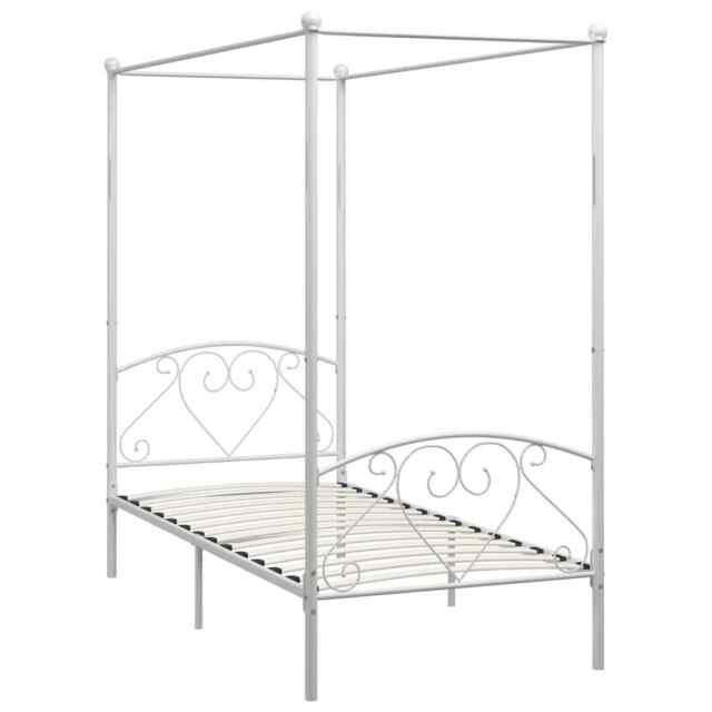 Canopy Bed Frame Metal Single Base Bedroom Multi Colours Multi Sizes by ...