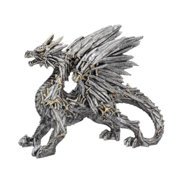 Swordwing Dragon Figurine 20.5cm, Silver - Nemesis Now by eBay ...