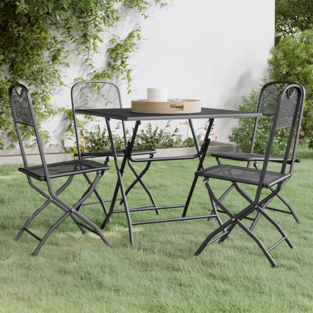 Garden Dining Set Expanded Metal Mesh Patio Table Multi Sizes 3/5 by ...