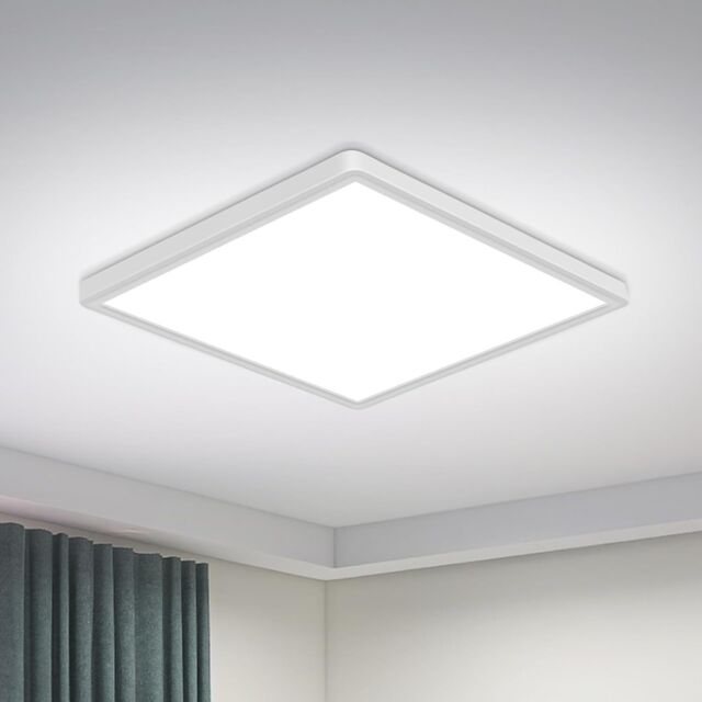 Dorlink Led Bathroom Ceiling Light, 24w Daylight White Modern Ceiling ...