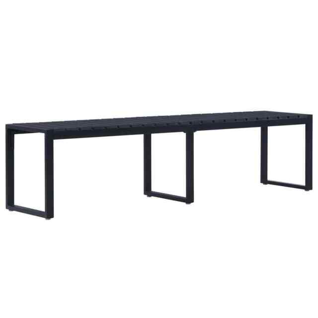 Garden Bench 180 Cm Ps Board Black Vidaxl by eBay | ufurnish.com