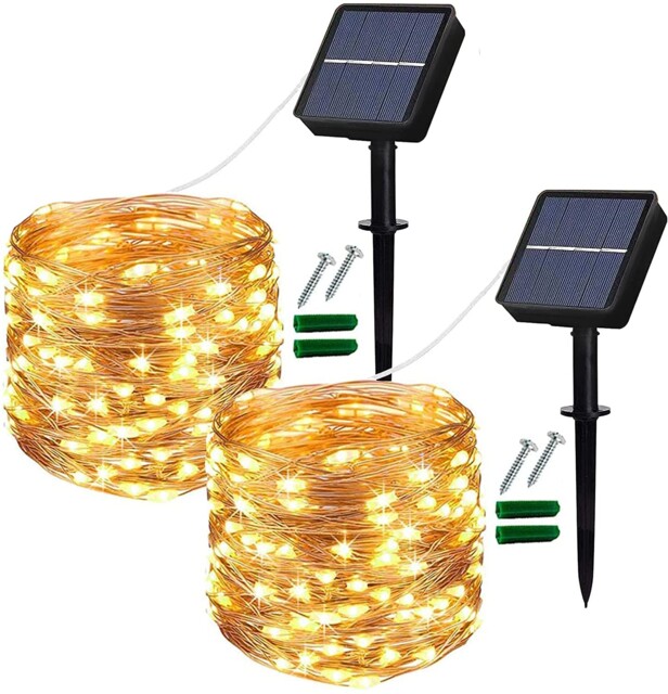 Solar String Lights Outdoor, 2pack Total 240 Led/80ft Solar Garden by ...
