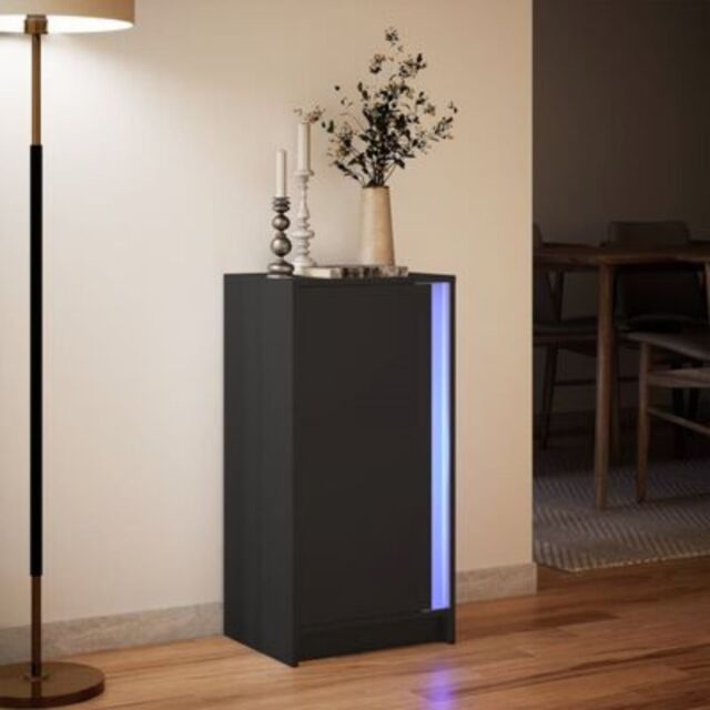 Led Sideboard Cabinet Home Storage Display Cupboard Buffet With Doors ...