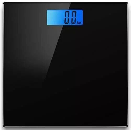 Digital Bathroom Scale Black Bath Scales Body 180kg Max Weight Led by ...