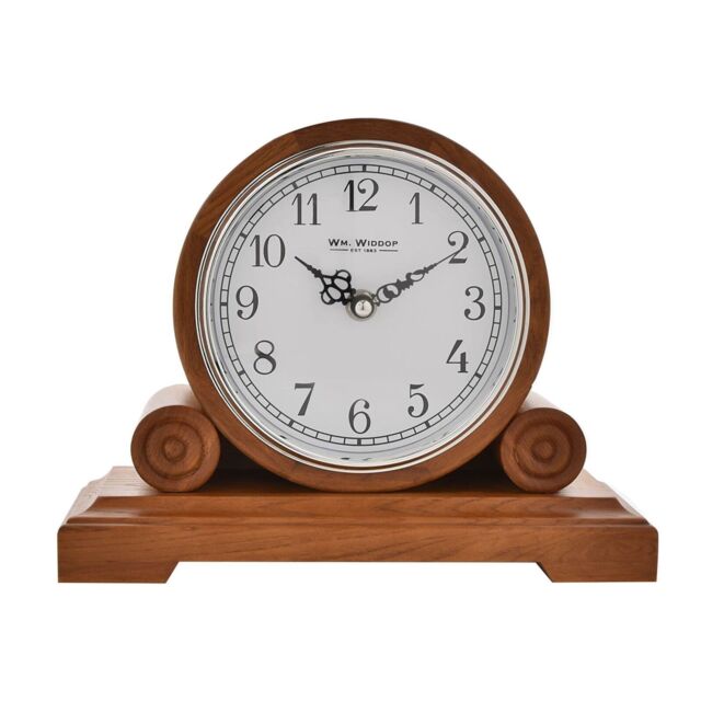 Widdop Quartz Oak Wooden Barrel Mantel Clock W2929 by eBay | ufurnish.com