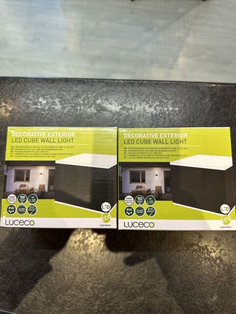 Luceco Eco Decorative Cube Outdoor Wall Light 5w Ip65 3000k X 2 by eBay ...