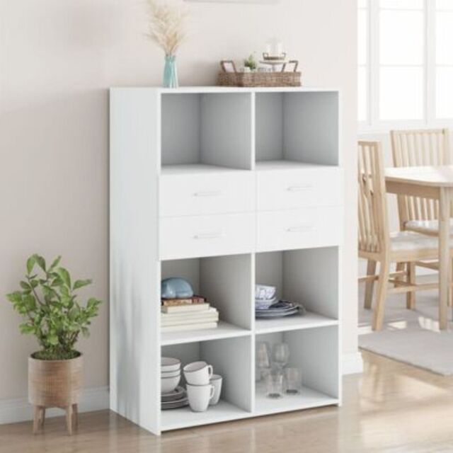 Highboard With Drawers Storage Cabinet Engineered Wood Sideboard For by ...
