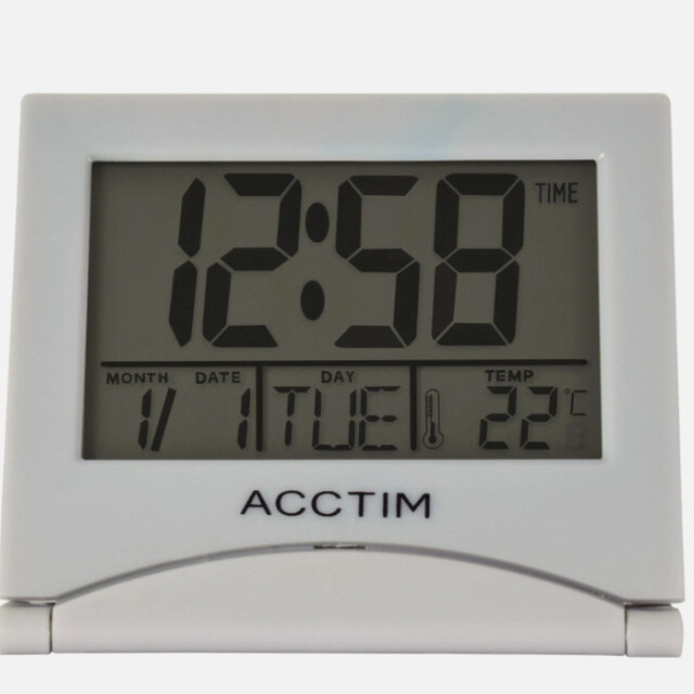 Acctim Mini Flip Ii Digital Travel Alarm Clock Date, Temperature by ...