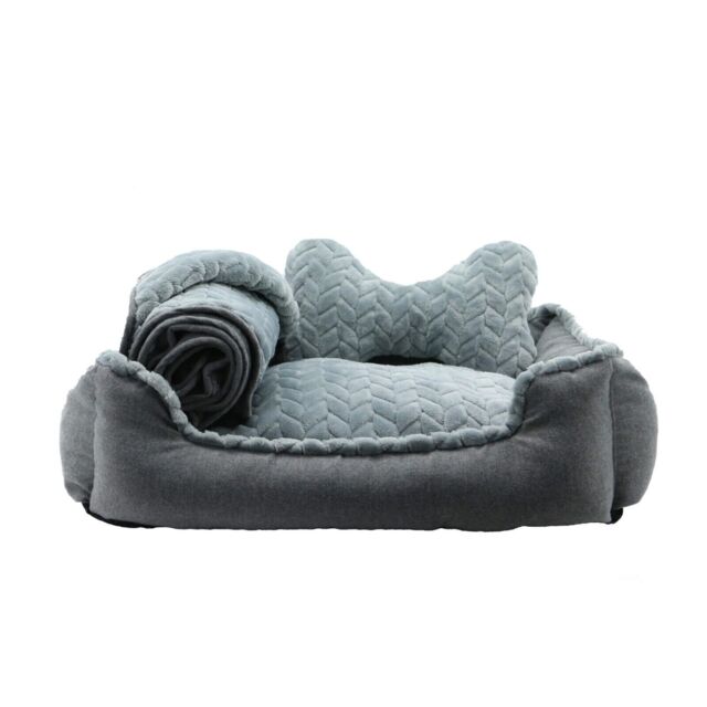 Ancol Dog Bed Set In Grey 60cm X 50cm, Pets, Accessories, Naps, Sleep ...