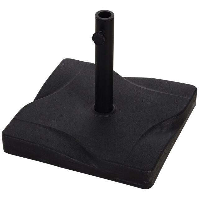 Cement Outdoor Garden Square Parasol Base Black by eBay | ufurnish.com