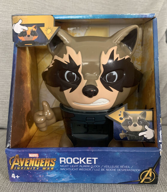 Marvel Avengers Infinity War Rocket Raccoon Night Light Alarm Clock by ...