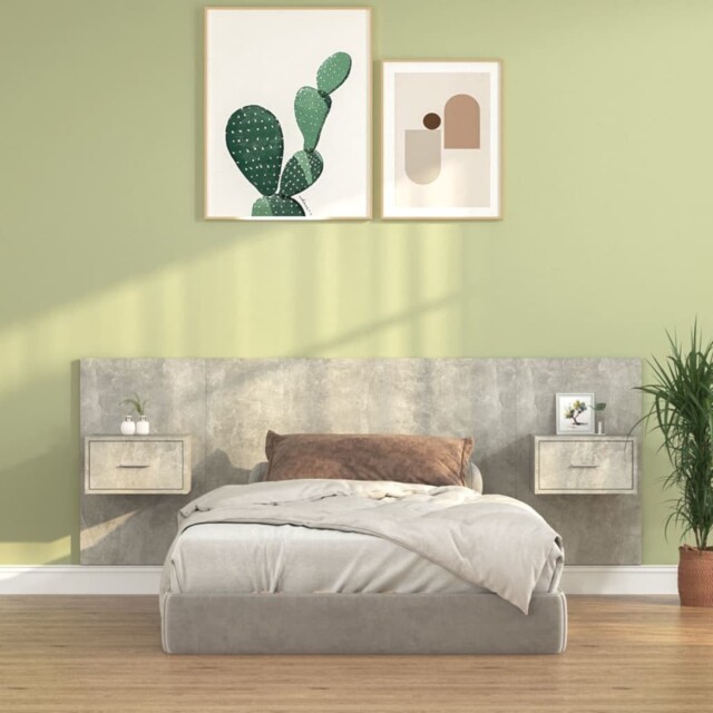 Bed Headboard With Cabinets Bed Header Bed Cabinet Engineered Wood by ...