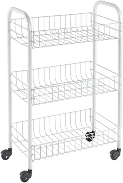 Metaltex Siena 3-tier Trolley With Wheels - Multipurpose Storage Cart ...