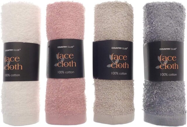 Country Club Set Of 4 Super Soft Face Cloths by eBay | ufurnish.com