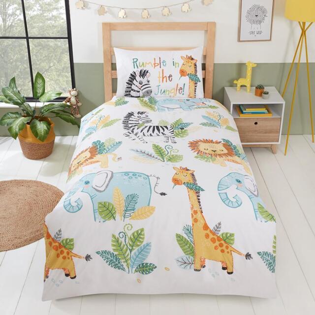 Rumble In The Jungle Cot Duvet Cover & Pillowcase Set Junior Lion by ...