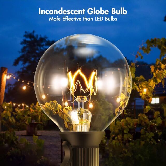 G40 Replacement Bulbs 25 Pack, 7 Watt G40 Globe Bulbs E12 Base Socket ...