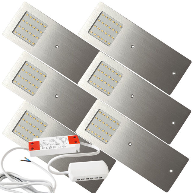 6x 5w Kitchen Cabinet Low Profile Slim Panel Light & Driver Natural by ...