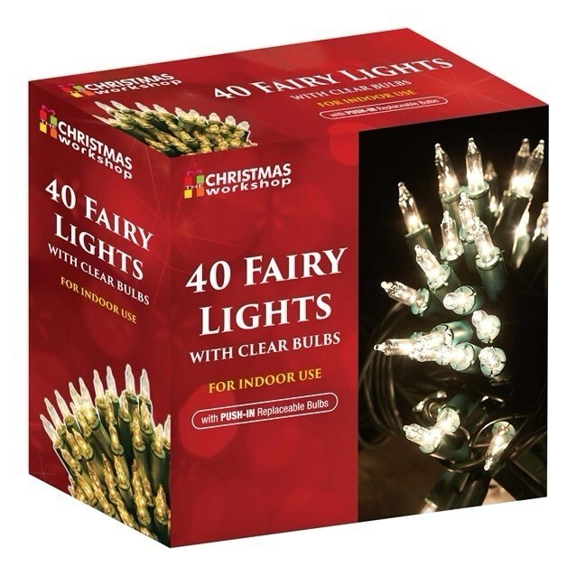 40 Shadeless Clear Fairy Lights Christmas Xmas Birthday Party Tree by ...