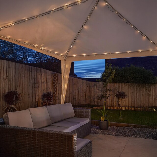 Led Solar Powered Gazebo String Light Fairy Lights For Hanging Party by ...