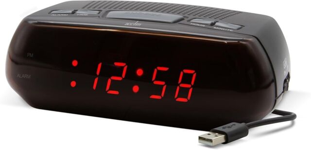 Acctim Miramar Digital Alarm Clock Mains Powered With Battery Backup by ...