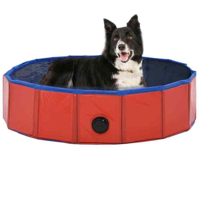 Foldable Dog Swimming Pool Red 80x20 Cm Pvc by eBay | ufurnish.com