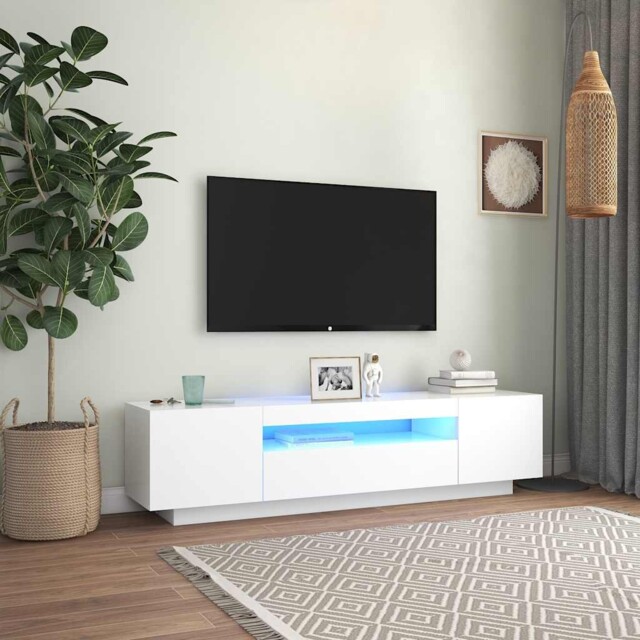 Tv Cabinet With Led Lights Tv Stand Tv Unit Hall Entertainment Cenrtre ...